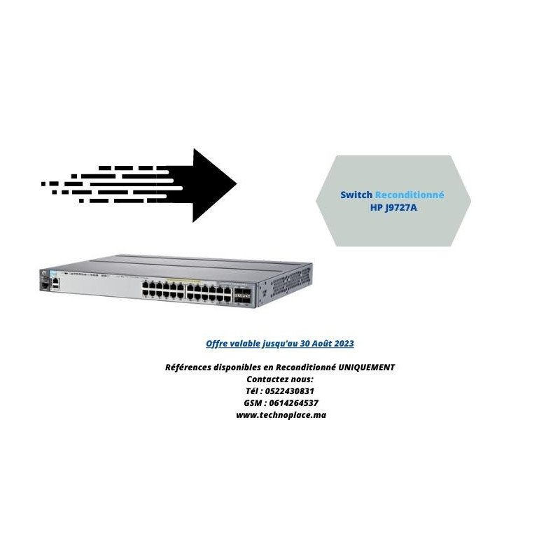 Switch Administrable L3 à ports fixes HP 2920-24G-POE+