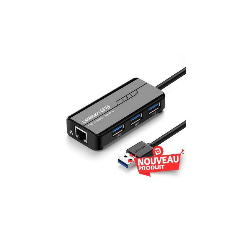Ugreen HUB USB 3.0 to 3 x USB 2.0 RJ45 Port (20265)